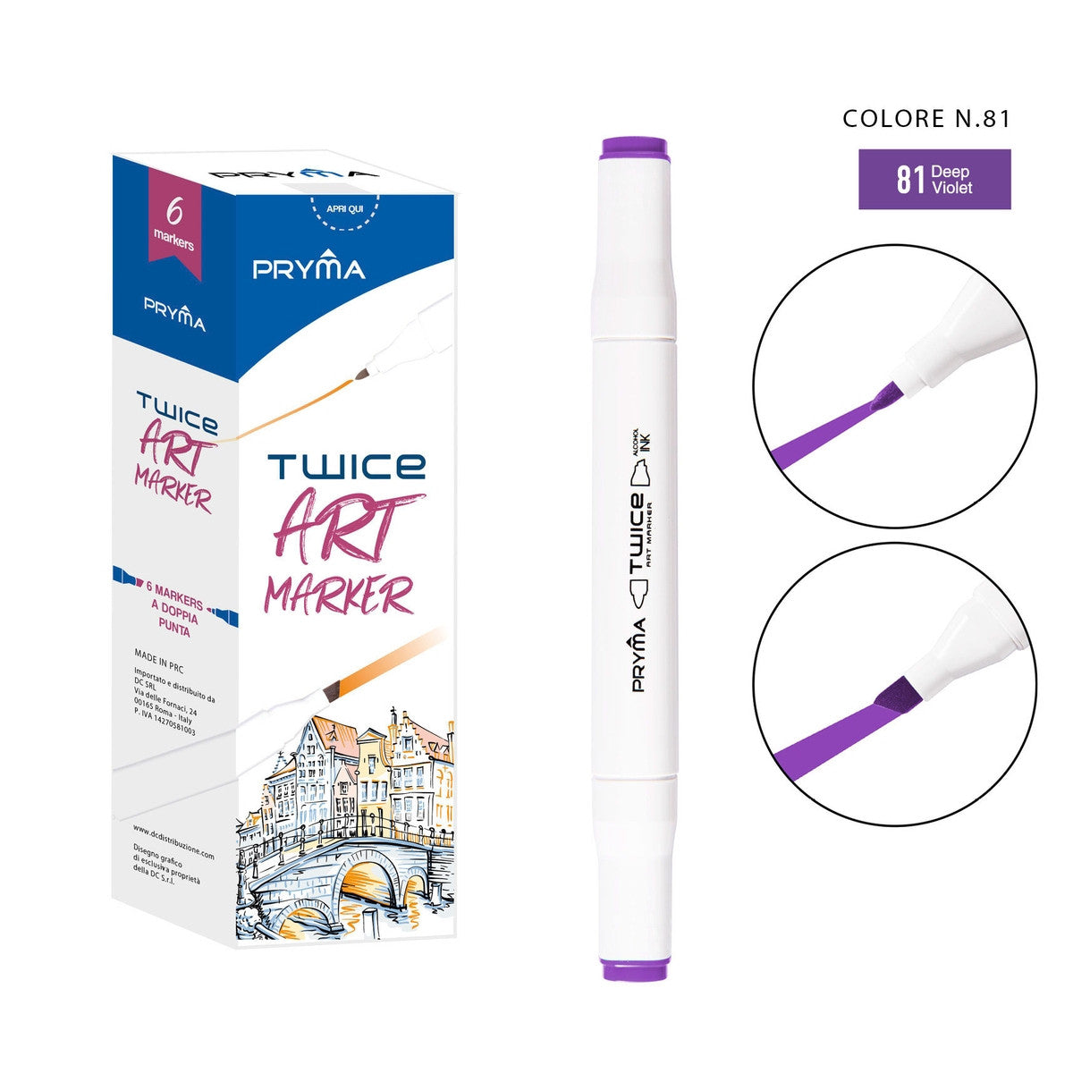 Pryma - Marker D/Tip Twice 2-5/3Mm Col.81
